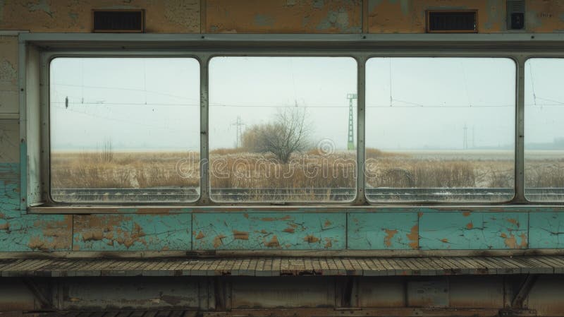 A Train Platform in the Middle of Nowhere Seemingly Untouched by ...