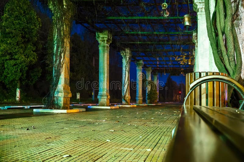 Train platform by night stock photo. Image of station - 46729968