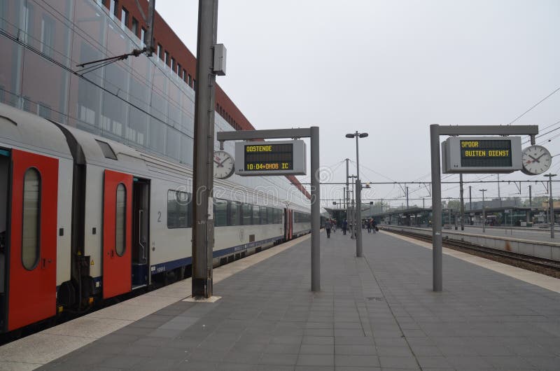 Train platform stock image. Image of platforms, clocks - 73884585