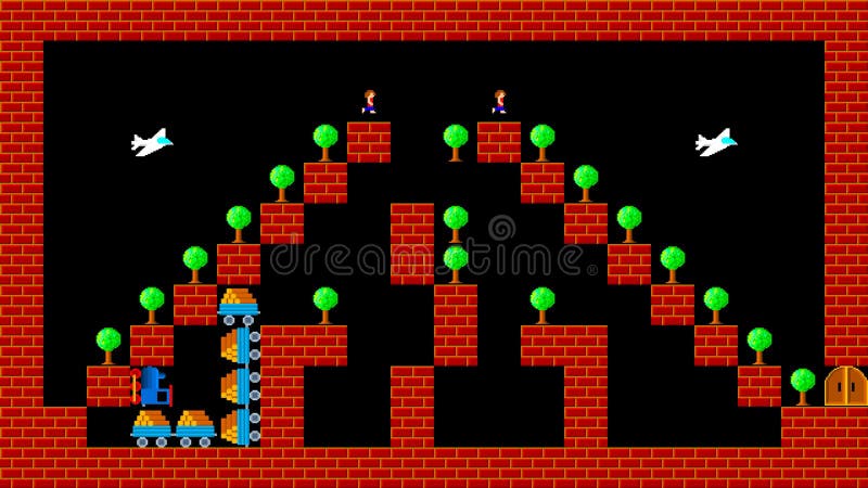 Train Puzzle, Retro Style Low Resolution Pixelated Game Graphics ...