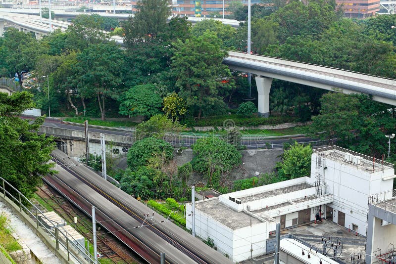 Train rail in city stock image. Image of rail, station - 95145363