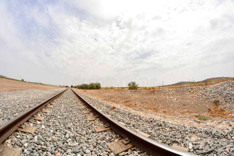 Train Rail Road stock photo. Image of fisheye, station - 155779538
