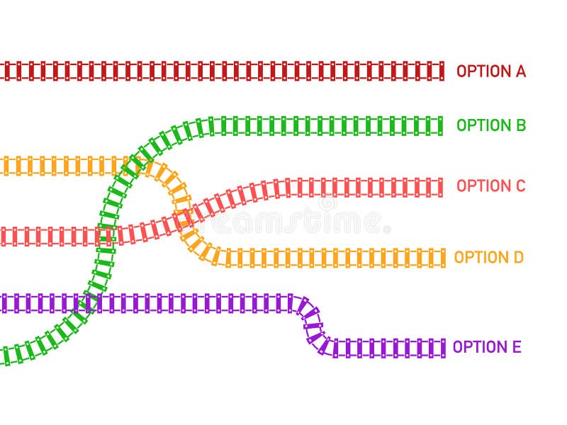 Train rail tracks. Vector stock vector. Illustration of path - 177305141
