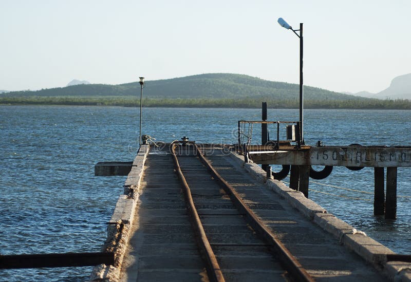 Train rail on the water stock photo. Image of train, rail - 31260028