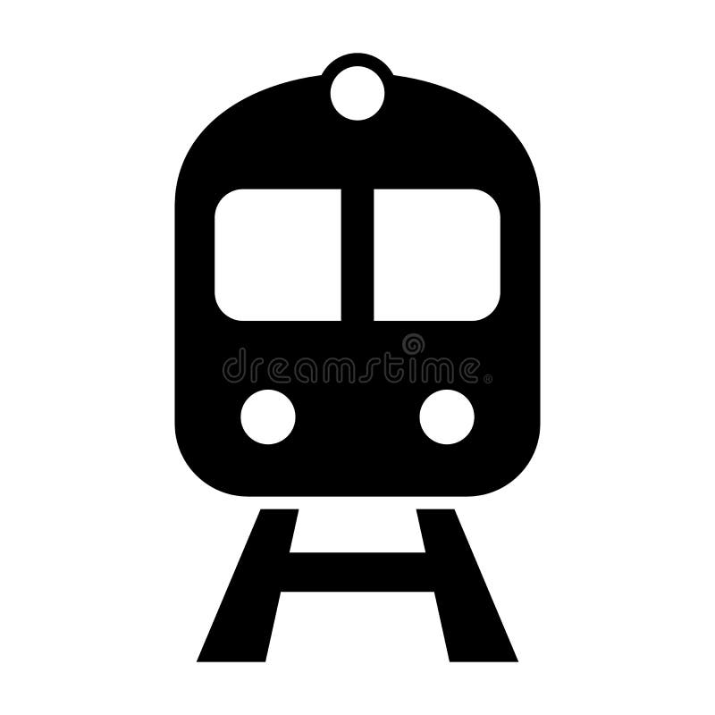 Train and Railroad Icon. Bullet Train Vector Symbol Illustration Stock ...