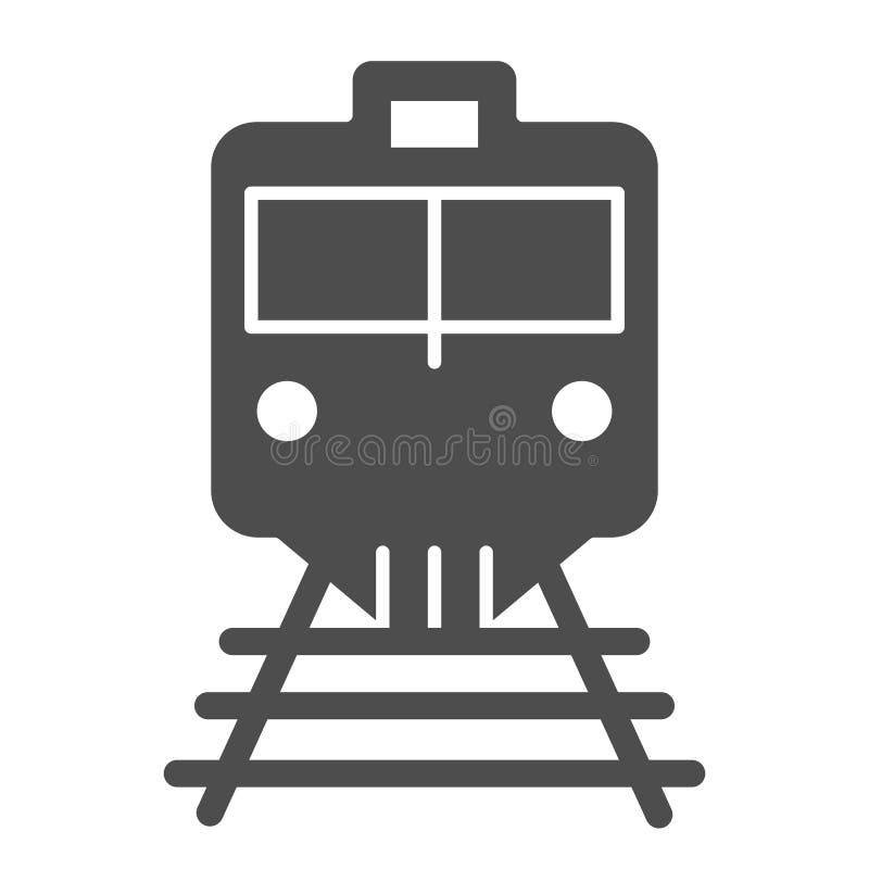 Train and Railroad Solid Icon. Railway Vector Illustration Isolated on ...