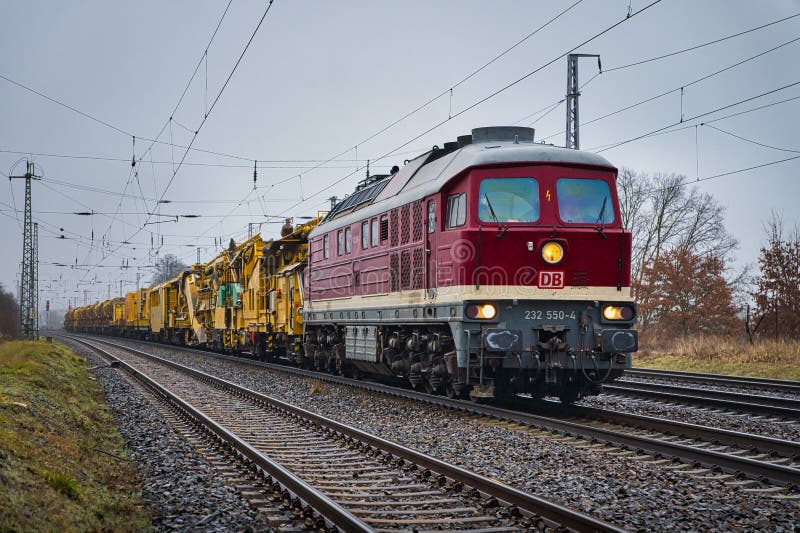 Train on Railroad Surrounded by Trees Editorial Stock Photo - Image of ...