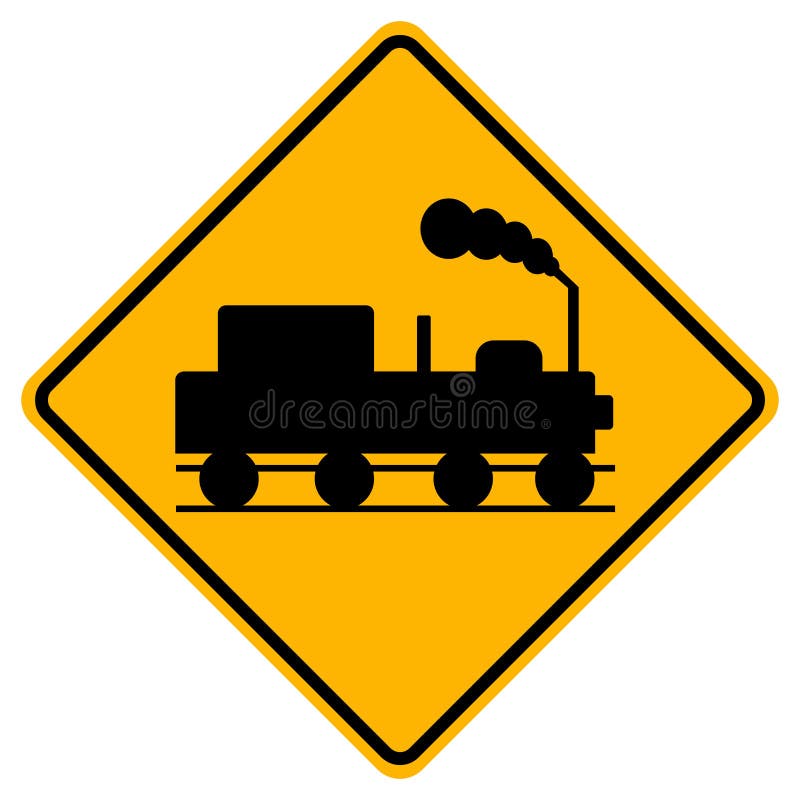 Train Railroad Traffic Road Sign,Vector Illustration, Isolate on White ...
