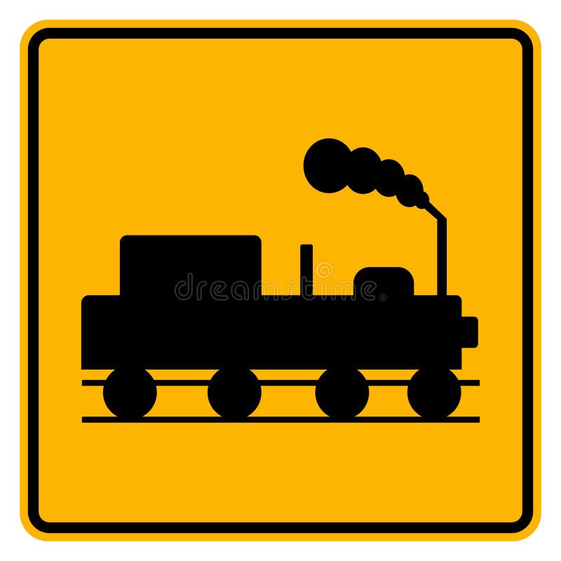 Train Railroad Traffic Road Sign,Vector Illustration, Isolate on White ...