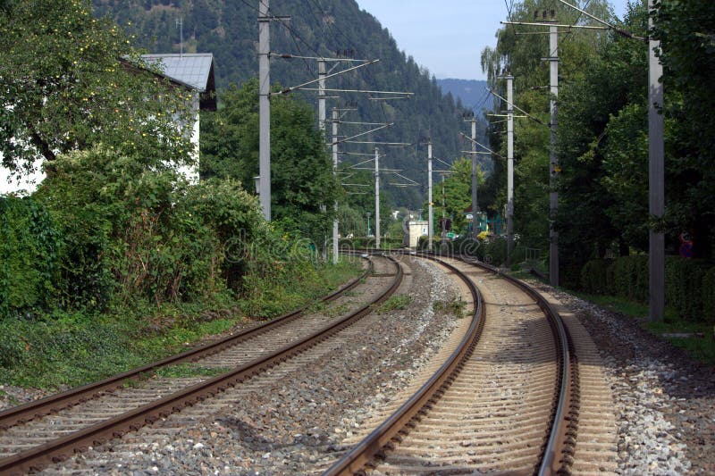 Train rails stock image. Image of train, tracks, curve - 13381387