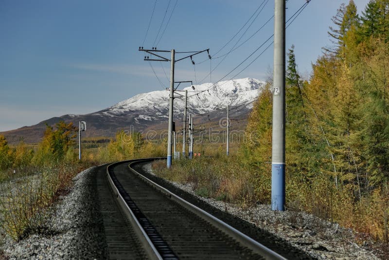 Bam Train Rails in Country Landscape Top View Stock Image - Image of ...