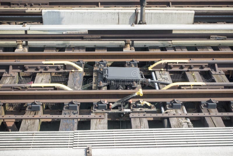 Subway Train Rails and Lane Switches Stock Image - Image of train, iron ...
