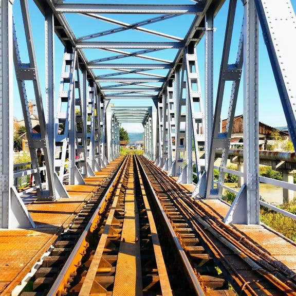 Train rails stock photo. Image of give, rails, away, train - 60212930