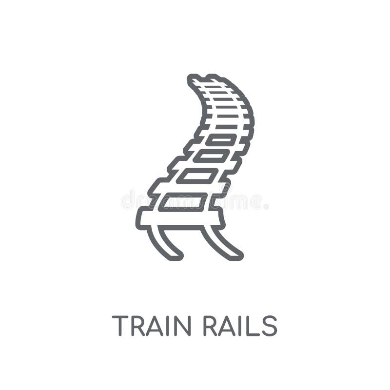 Train Rails Linear Icon. Modern Outline Train Rails Logo Concept Stock ...