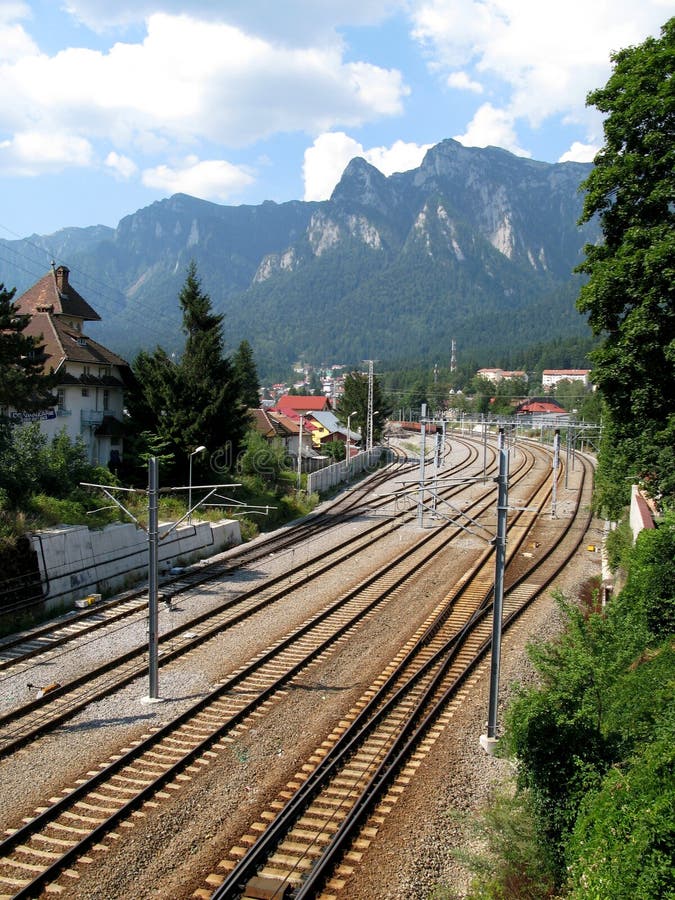 Train rails at mountain stock image. Image of alpine - 27459329