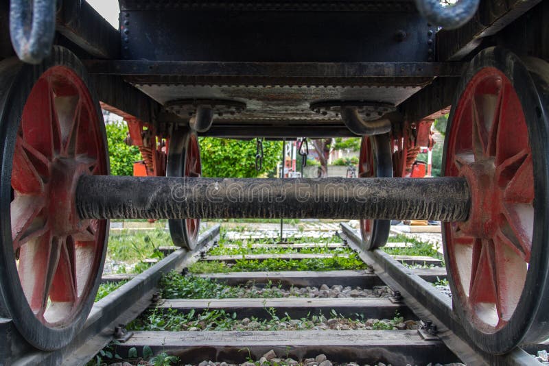 Train on Railway stock photo. Image of locomotive, exhibition - 49646710