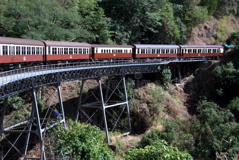 Train on railway bridge stock photo. Image of outdoors - 20263786