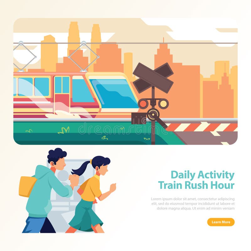 Train in on Railway StationRush Hour People Running Stock Photo - Image ...