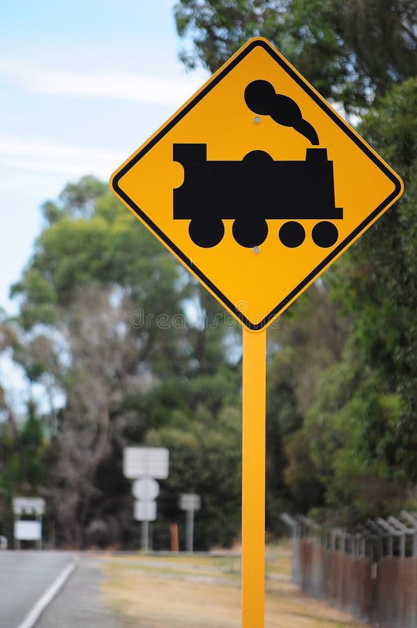 Train railway traffic sign stock photo. Image of green - 37967552
