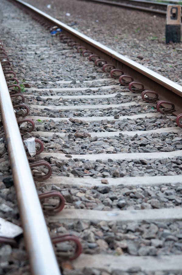 A Train Railway Was Connecting To Cities in Java Island, Indonesia ...