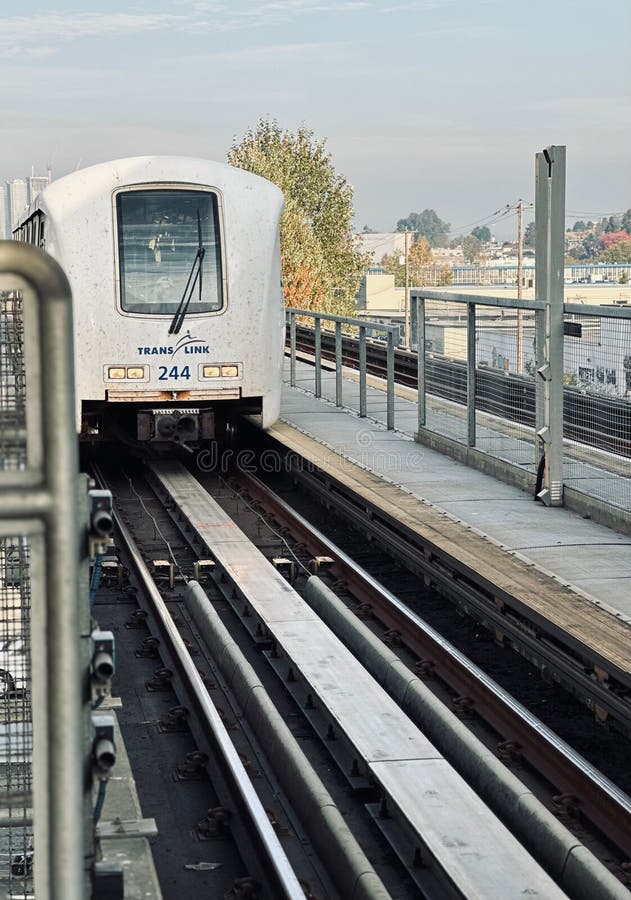 Train on Railways in Vancouver Editorial Image - Image of station ...