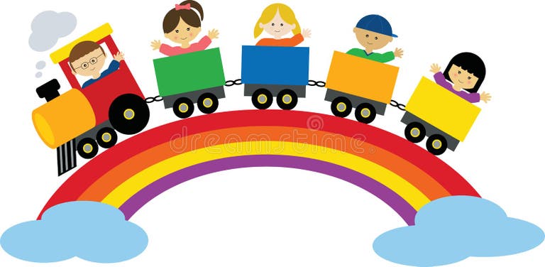 Cartoon Train Rainbow Stock Illustrations – 324 Cartoon Train Rainbow ...