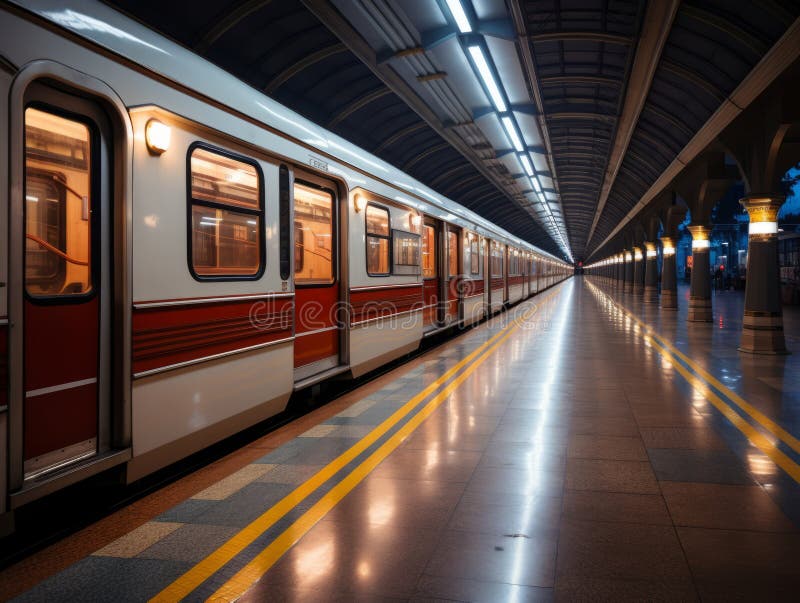 The train is red and white stock illustration. Illustration of fast ...