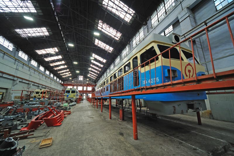 Train repair factory editorial stock image. Image of increase - 26541864