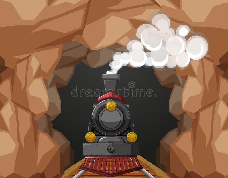 Train with mine tubs stock vector. Illustration of train - 37242042