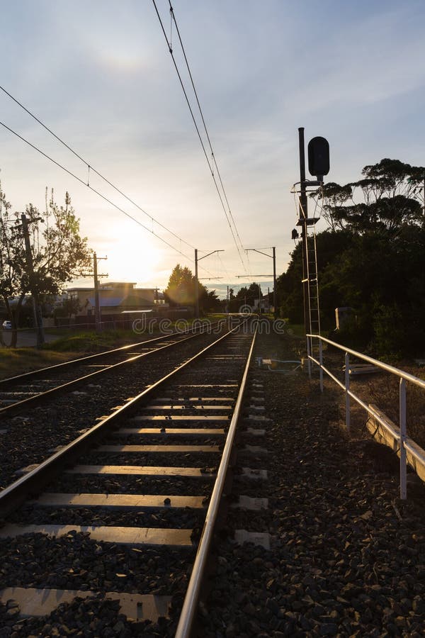 Train ride into the sun stock image. Image of ride, train - 74524553