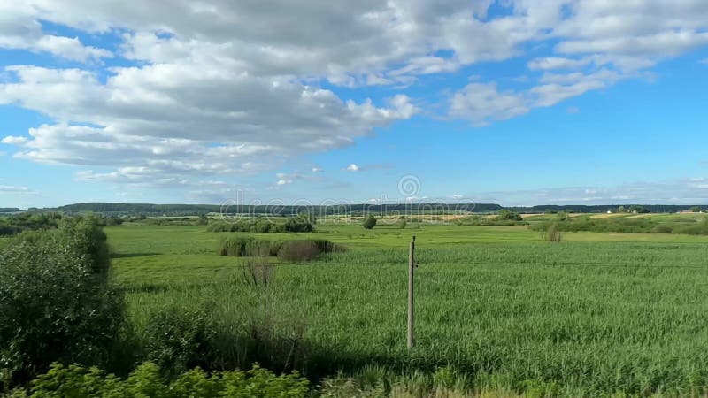 View from the Window of a Passing Train. Train Ride, Sunset, Reflection ...