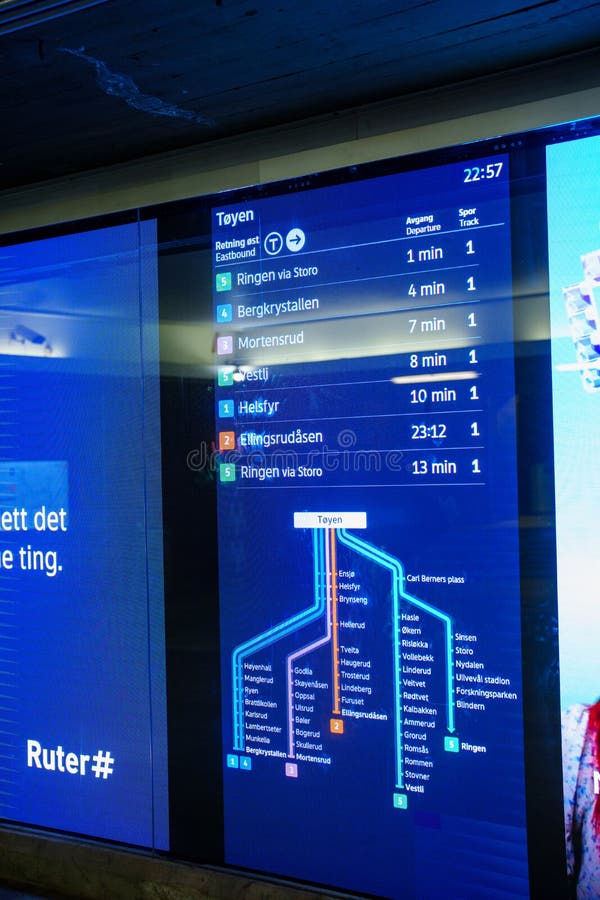 Train Route at Norway Ruter To Toyen Stock Photo - Image of toyen ...