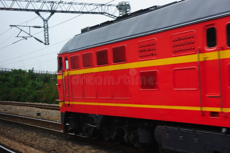 Train running stock photo. Image of fast, approach, blue - 16542550