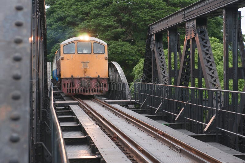 Train Running on the Bridge Stock Photo - Image of river, line: 26088428