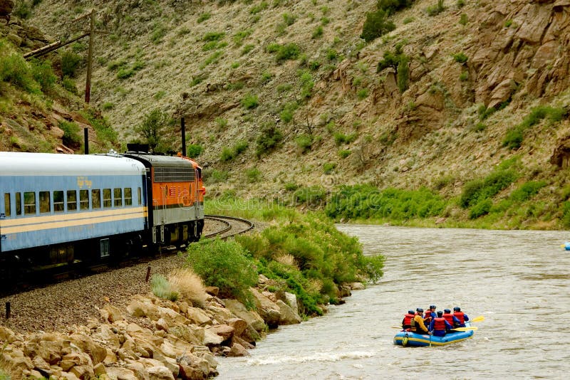 Train Running Near the Bank Editorial Photography - Image of scenic ...
