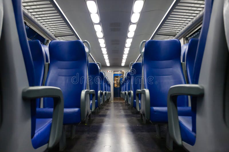 Train seats stock image. Image of perspective, wagon - 54578131