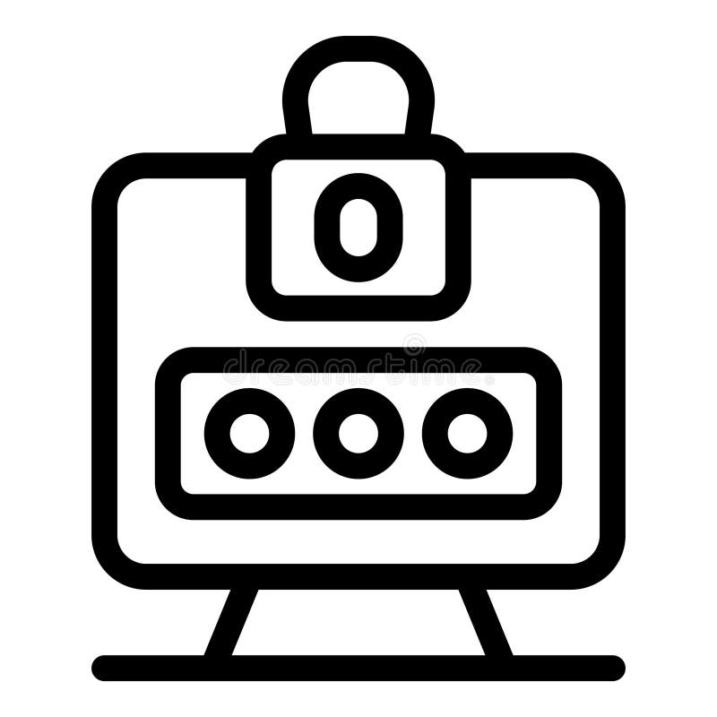 Train Security System with Padlock Showing Safety and Protection Icon ...