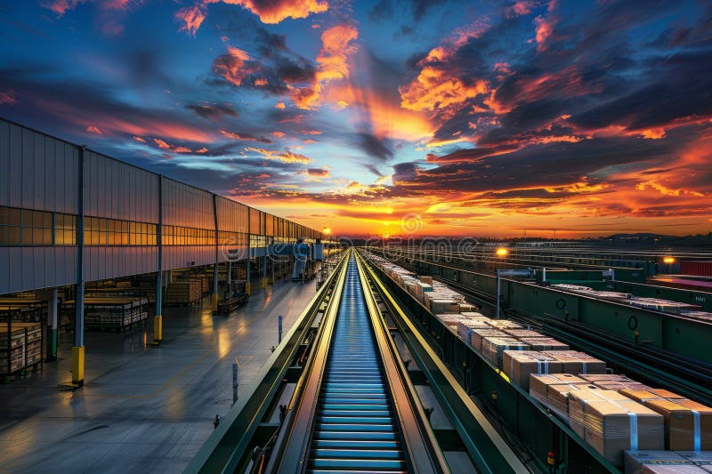 A Train is Seen Traveling Down Train Tracks Under a Cloudy Sky Stock ...
