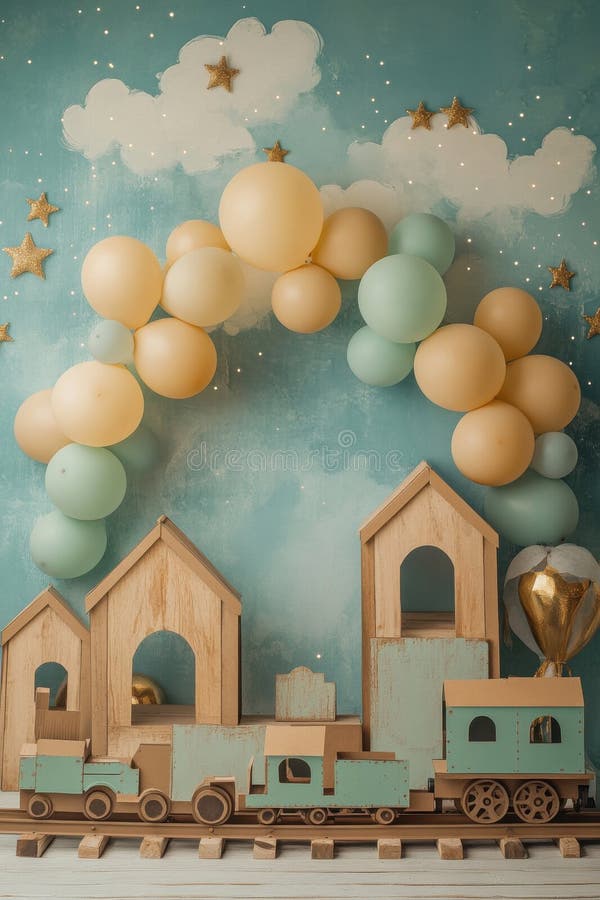 A Train Set with a Blue Train and a Yellow Train Stock Photo - Image of ...