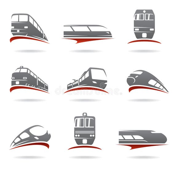 Train set. Vector stock vector. Illustration of rail - 48713338