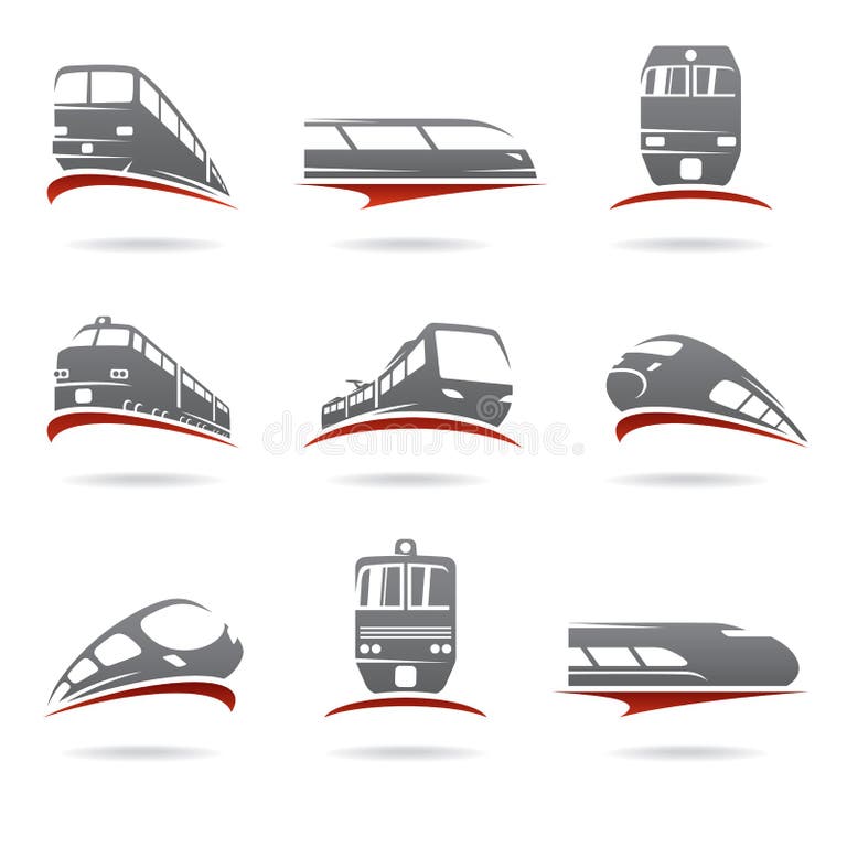 Train set. Vector stock vector. Illustration of rail - 48713338