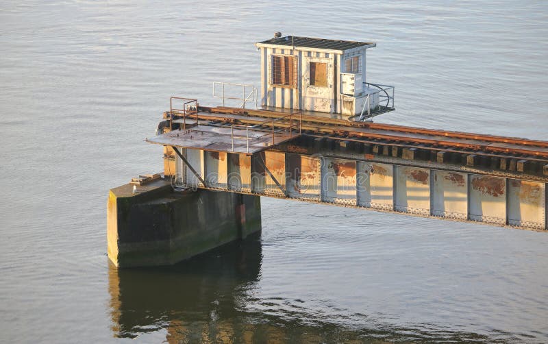 Train Shed on Bridge and Track Stock Photo - Image of employee, shelter ...