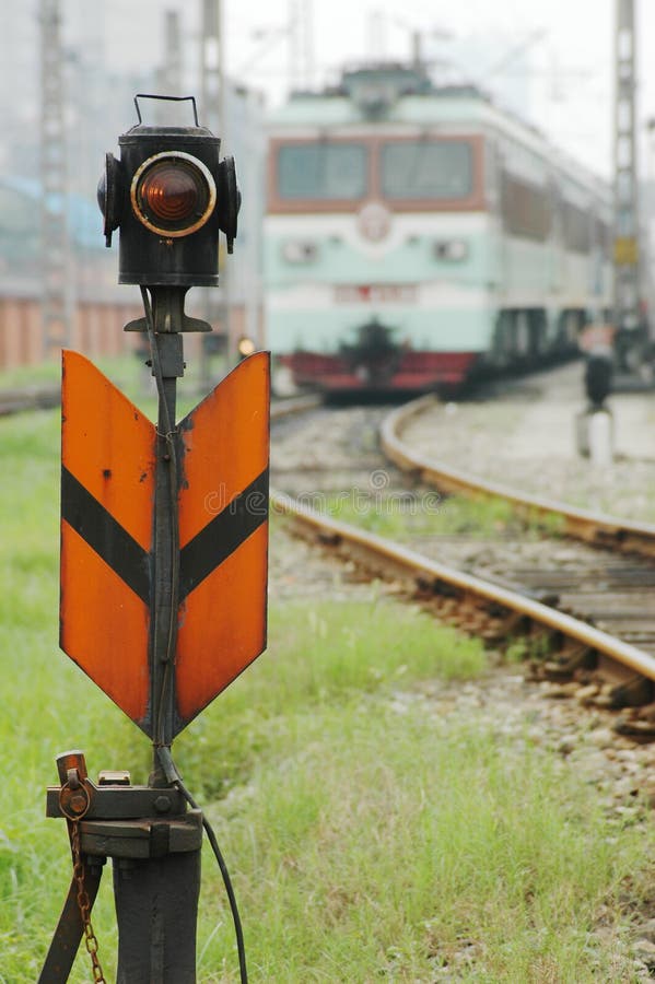 Red train signal stock photo. Image of road, passthrough - 15341094