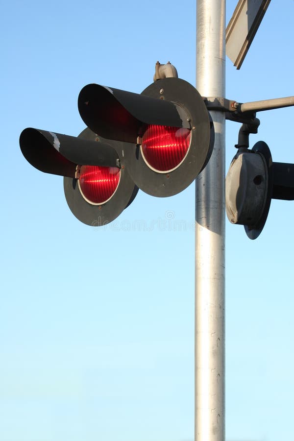 Red train signal stock photo. Image of road, passthrough - 15341094