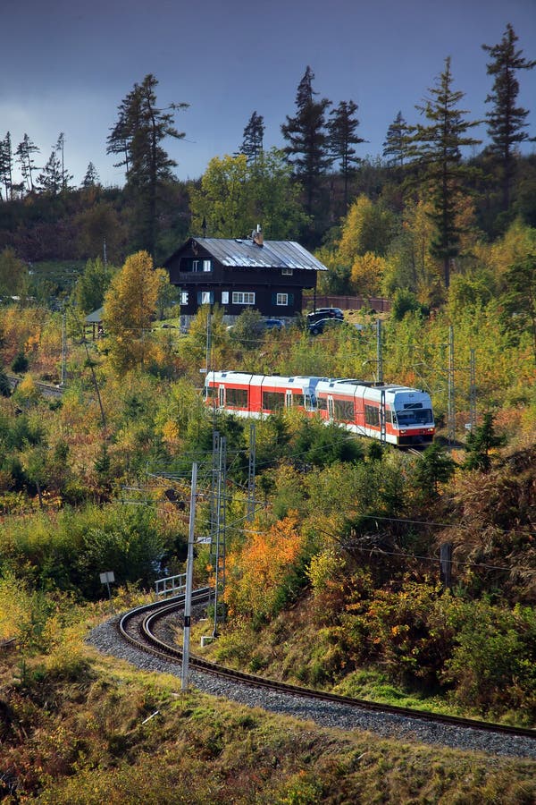 Train in Slovakia stock photo. Image of trip, track, house - 23712748