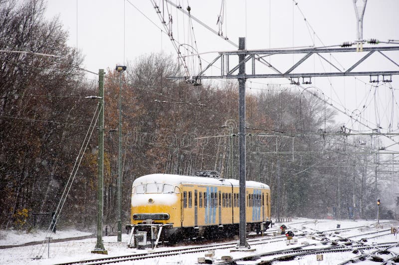Train in snow stock photo. Image of train, station, locomotive - 28154102