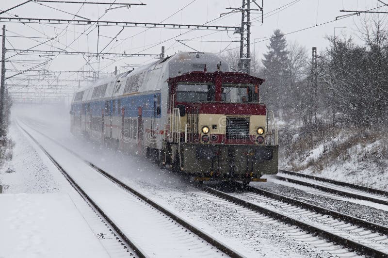 Snowplow Train Or Snow Removal Train With Railroad Snow Removal ...
