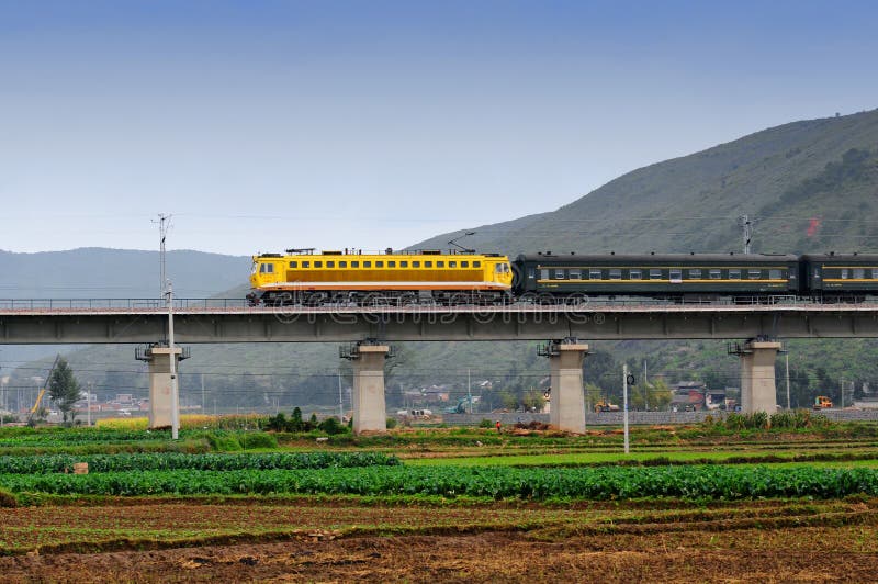 Train Speeding through Nature Stock Image - Image of train, china: 16794871