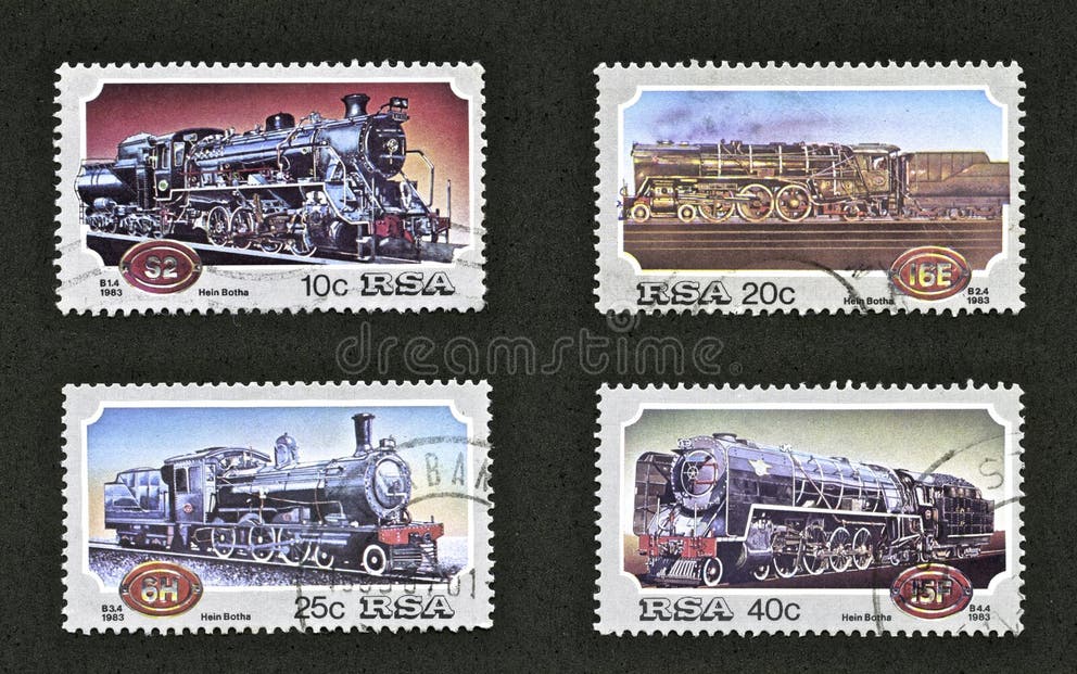 Train Stamps editorial stock image. Image of collect - 21780144