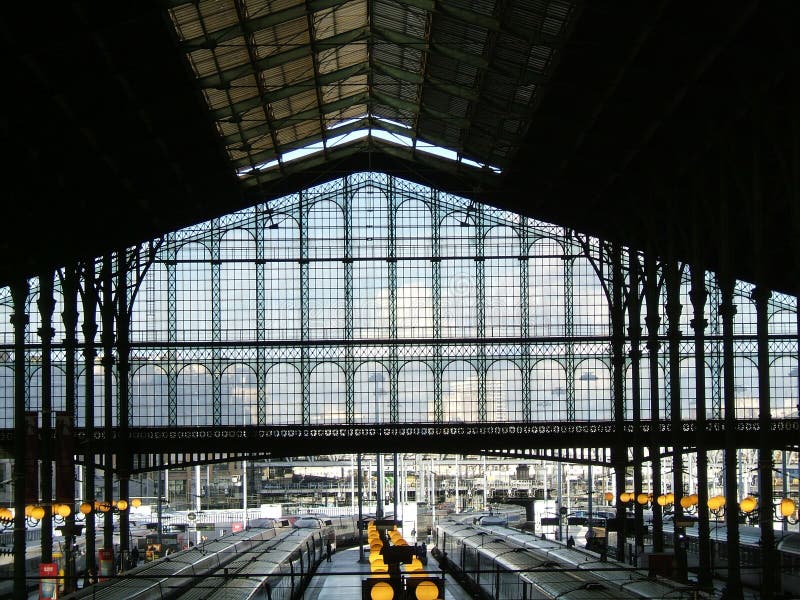 Train station architecture stock image. Image of france - 306553